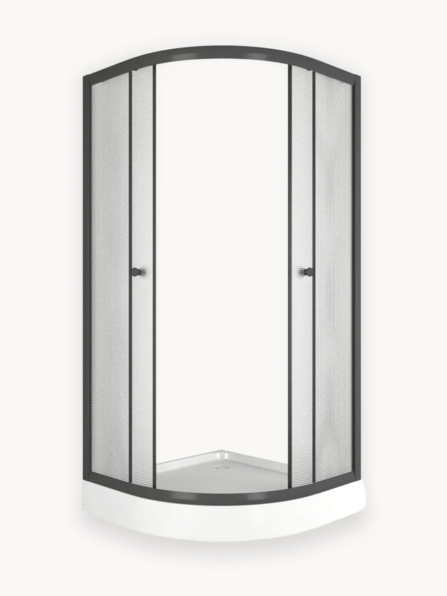 Душевой уголок BAU Dream Hit Black с поддоном 80x80х195, матовое закаленное стекло, черный профиль