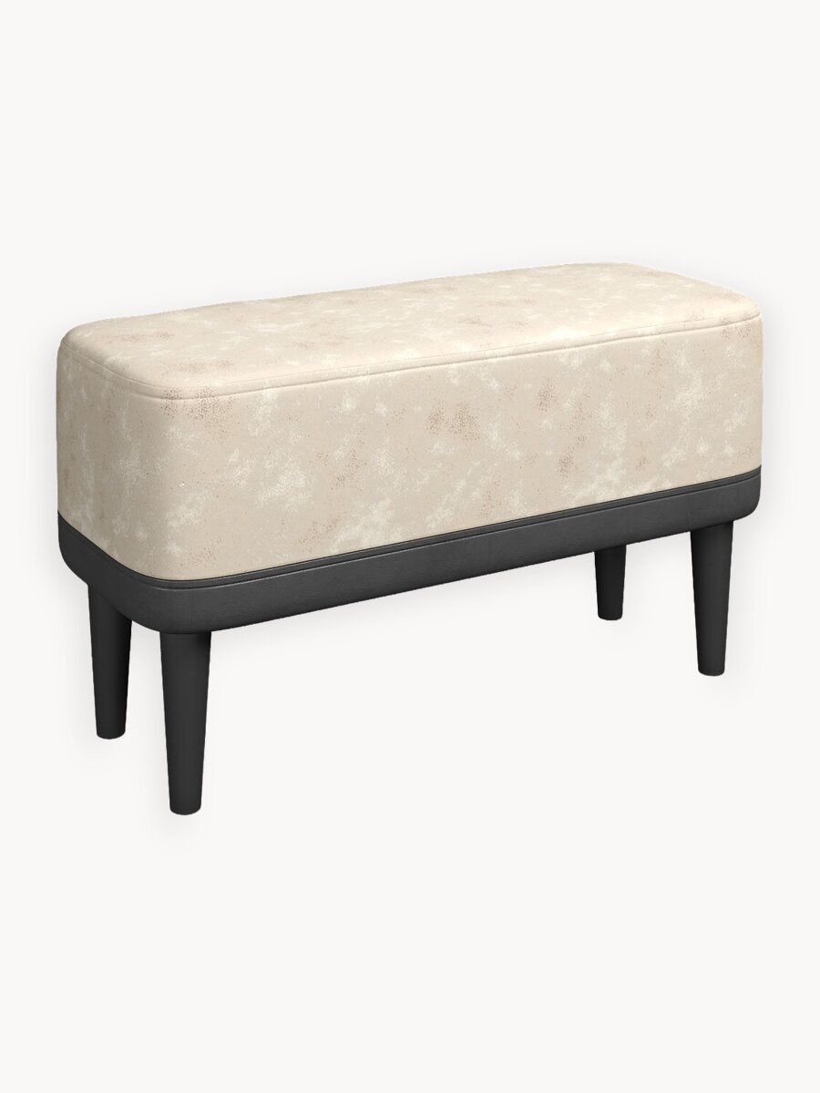 Банкетка пуф MONOFIX одос, велюр светло-бежевый (№10) в спальню, в прихожую