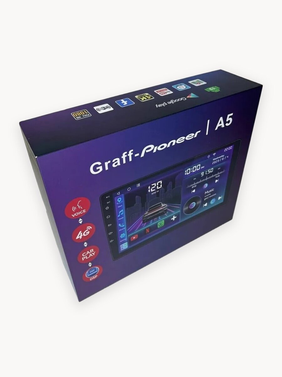 Магнитола автомобильная PIoneer для Lada Granta, Granta Cross, ВИС 2349 2018-2024,8 ядер/4+64 Гб /Поддержка камеры 360/ANDROID, Carplay, DSP, Wifi, 4G, Bluetooth, GPS + рамка и камера в подарок