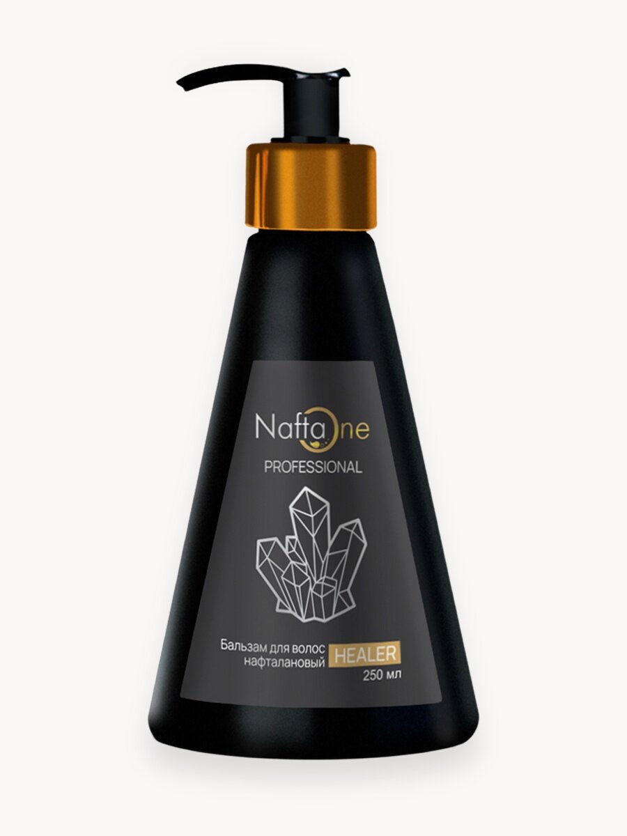 Бальзам для волос нафталановый с экстрактом кокоса NaftaOne, 250 мл, глубокое питание и увлажнение против перхоти