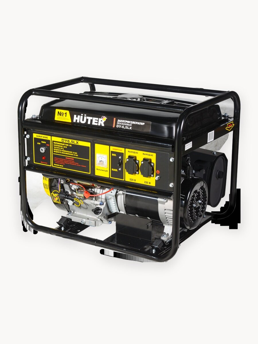 Генератор бензиновый, Huter DY6,5LX , 5.5 кВт, электростартер