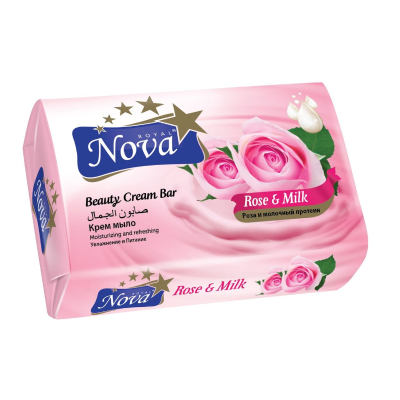 Мыло туалетное Royal Nova 175г Роза и молоко