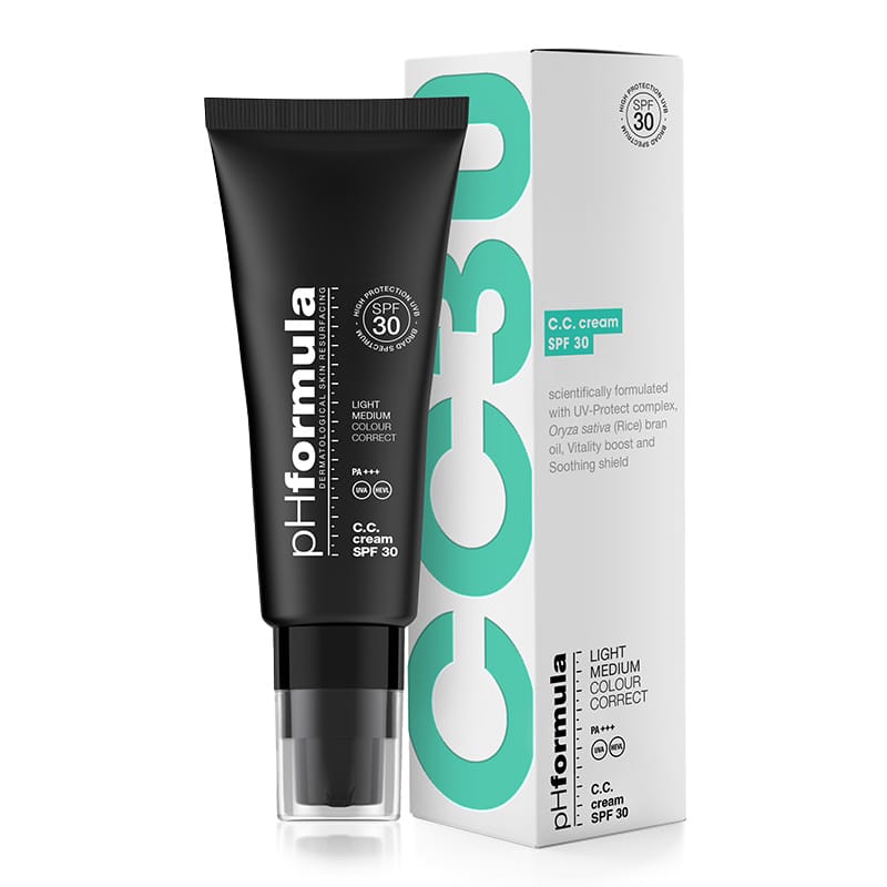 CC-средство pHformula C.C. Cream SPF 30 PA+++ Light Medium Тонированный защитный крем с витамином C 50 мл
