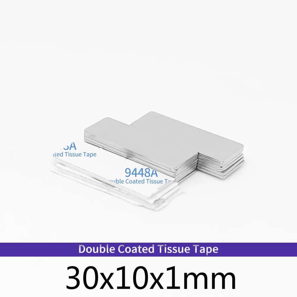 Магниты неодимовые 30x10x1 мм, 10 шт.