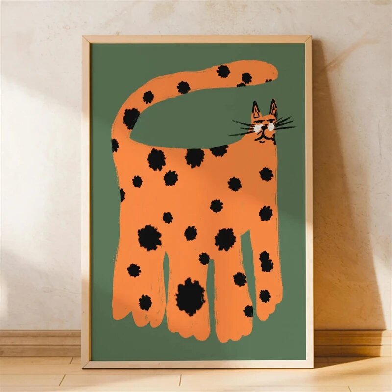 Винтажный постер с иллюстрациями животных, стиль бохо Q0118-25, 20x30cm Unframed