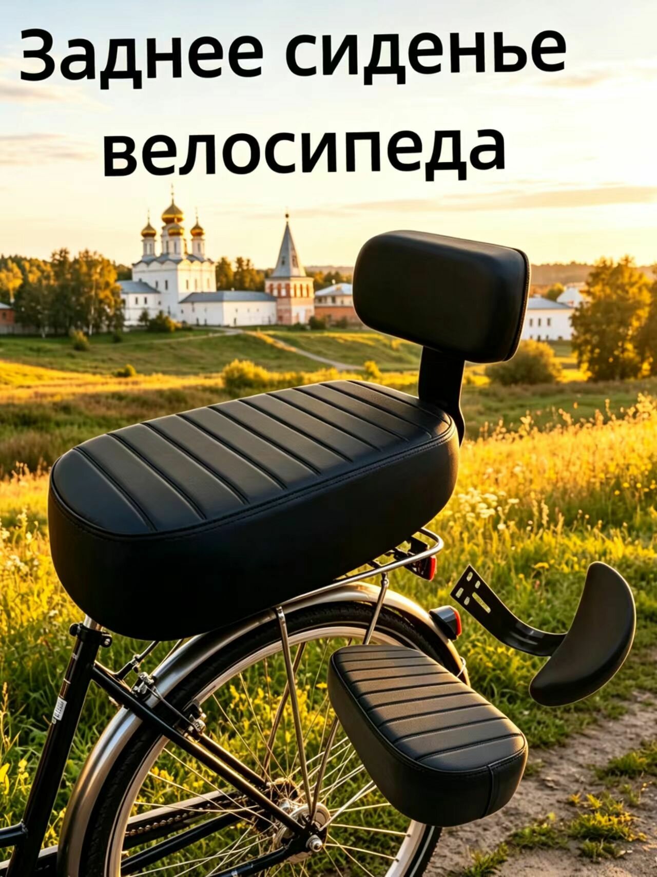 Заднее сиденье электровелосипеда со спинкой, подходит для велосипедов