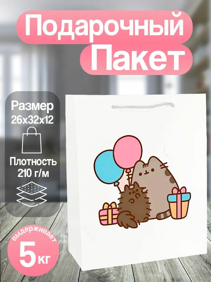 Пакет подарочный пушин кот