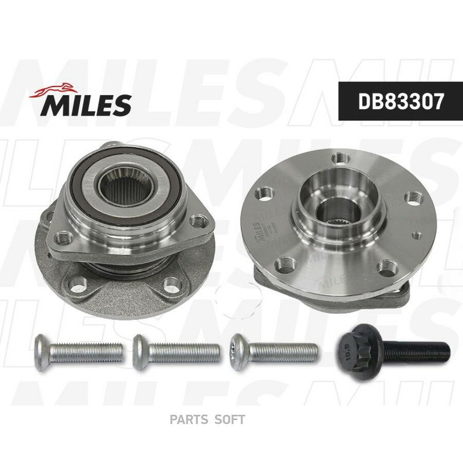 MILES DB83307 Ступица с подшипником AUDI A3 III/SKODA OCTAVIA III/VW GOLF VII 12- пер. ABS ()