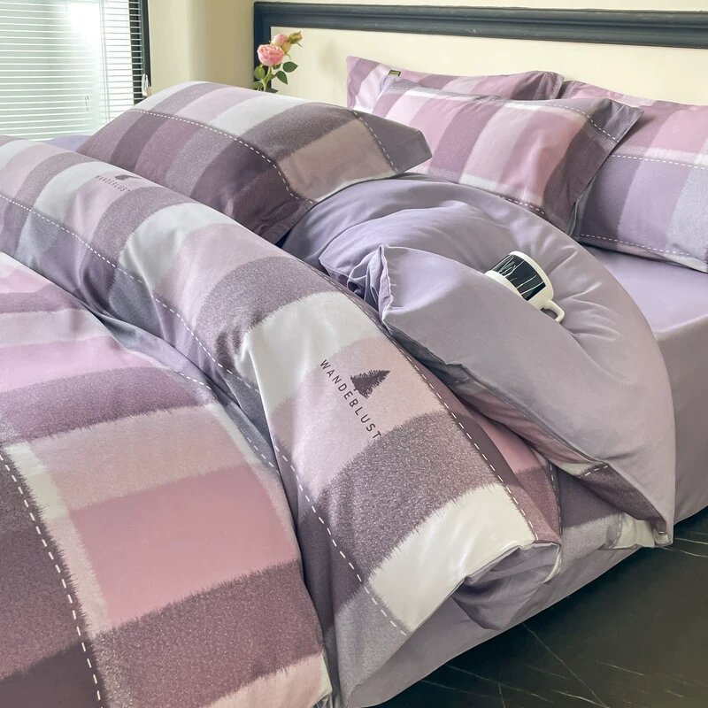 Легкий роскошный комплект из четырех предметов из хлопка Tencel класса А для матери и ребенка, простыни из чистого