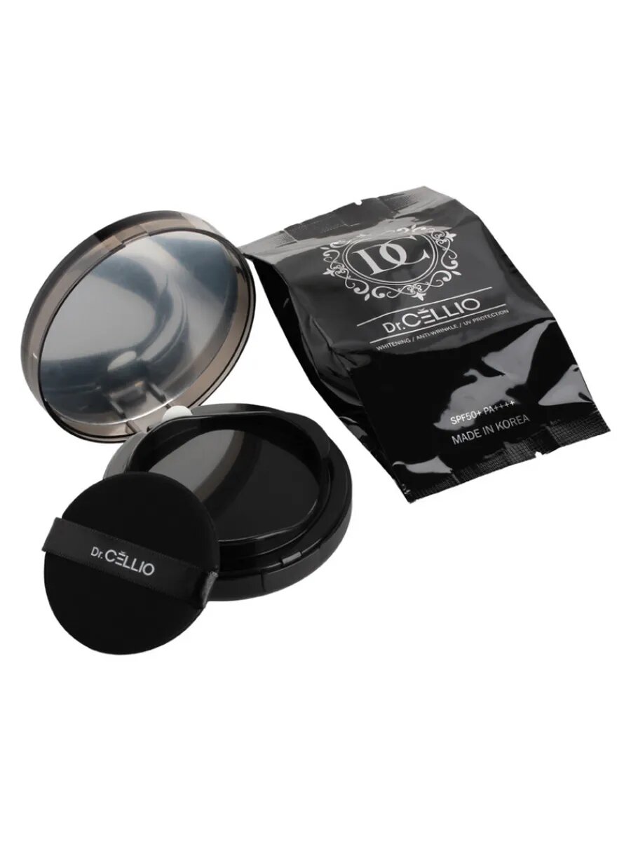 Дрсл CUSHION Кушон для лица солнцезащитный DR.CELLIO COVER LASTING SUN BLOCK CUSHION #13 LIGHT BEIGE