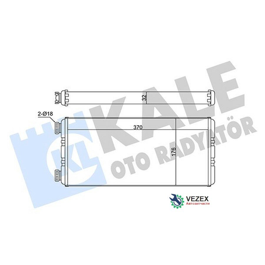KALE 351715 Радиатор отопителя
