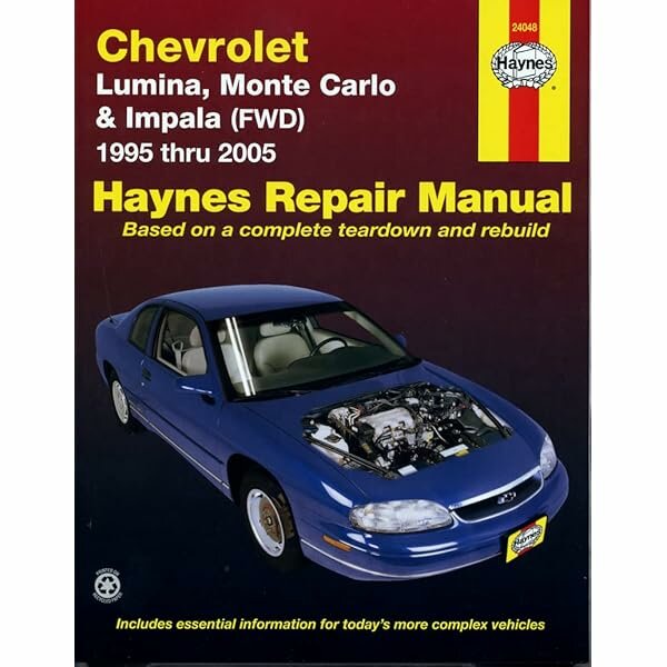 Chevrolet Lumina, Monte Carlo & Impala FWD (95-05) Haynes Repair Manual (Does not include information specific to rear-wheel drive Impala models or supercharged models.)，Reprinted paperback book