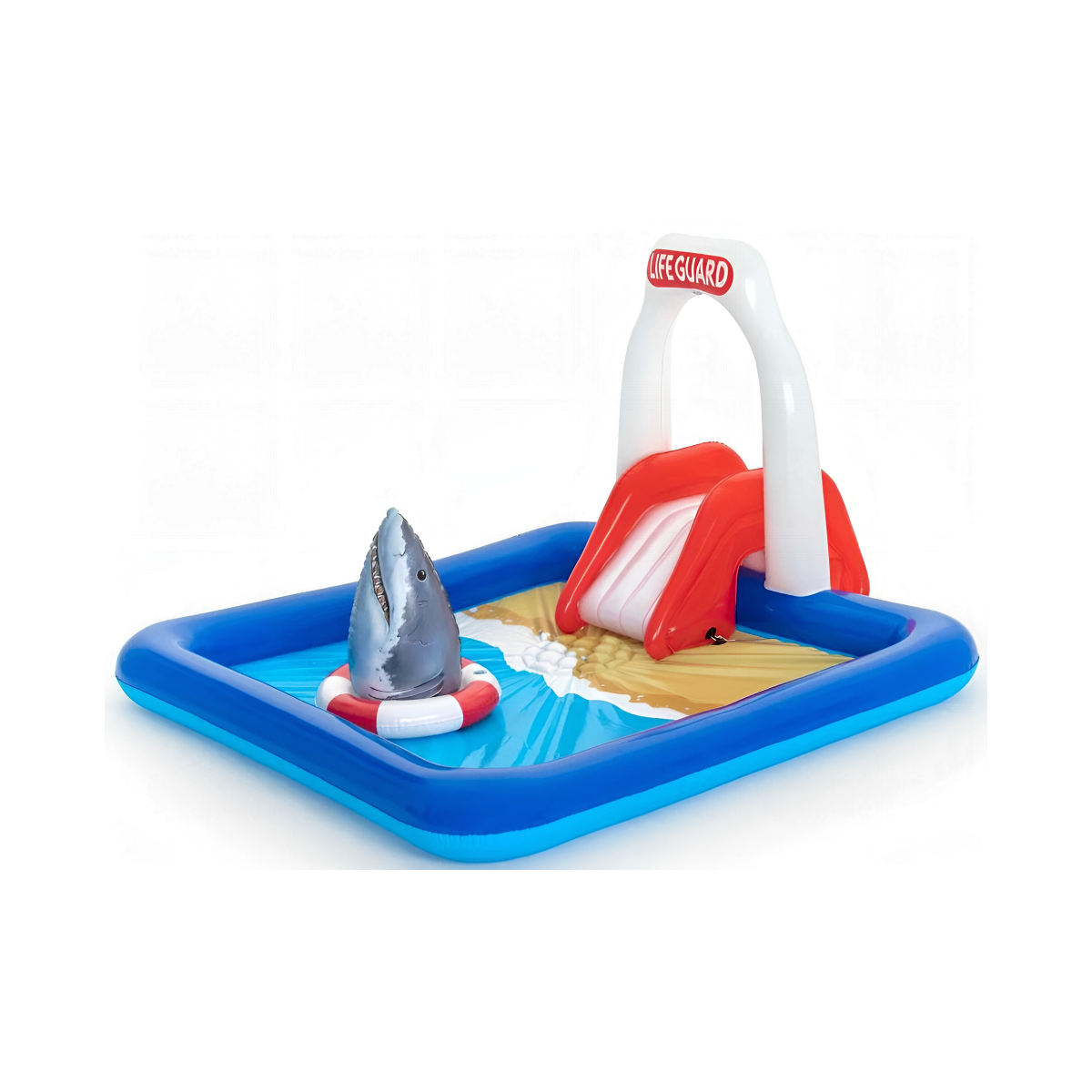 Надувной игровой центр Bestway 53079 Lifeguard Tower синий, для детей от 2 лет, 234x203x129см
