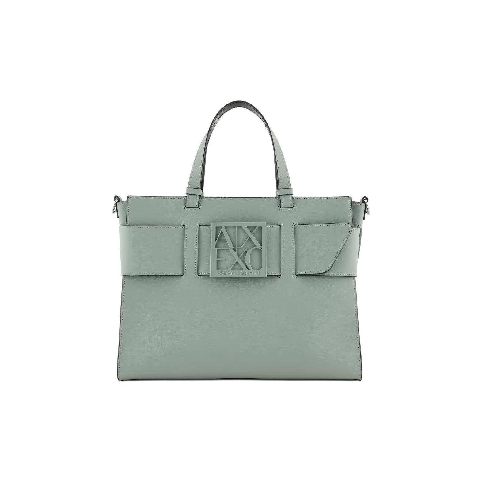 Сумка Armani Exchange, фактура матовая, зеленый,