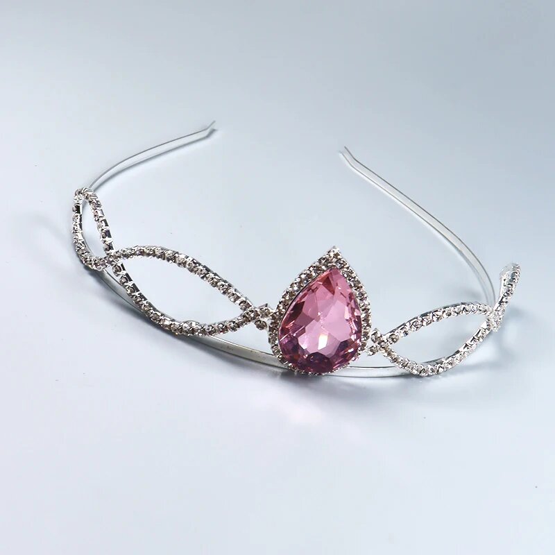 Розовая корона с хрусталем ZANLLOY, pink