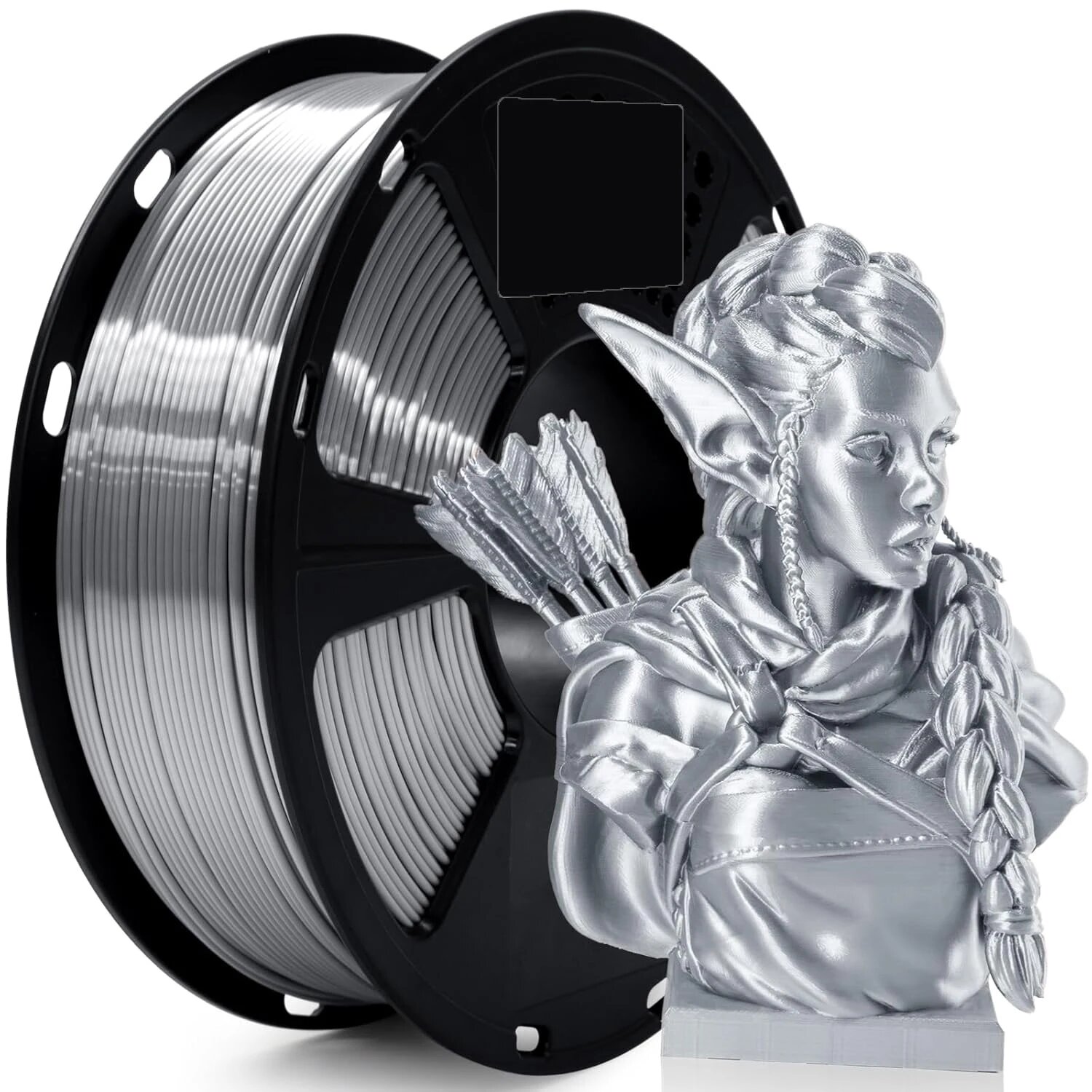 MANLANG Шелковый PLA-филамент золотой 1,75 мм 250г Серебряный, pla silk silver 250g