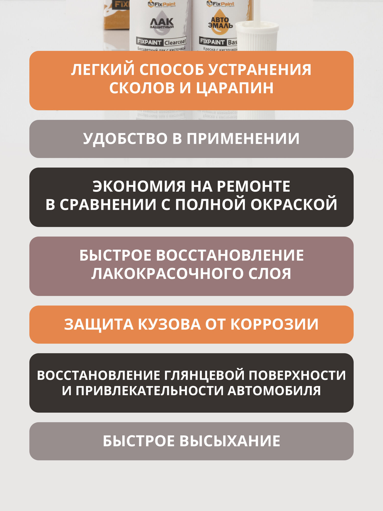 Подкраска LADA PRIORA (2171), код 413, ледяной, набор FixPaint Double, краска и лак для подкраски сколов и царапин