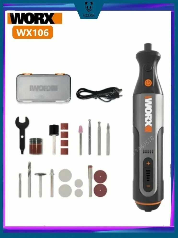 WORX WX106 8V Беспроводное мини - сверло гравировка шлифовальная машина USB зарядное устройство