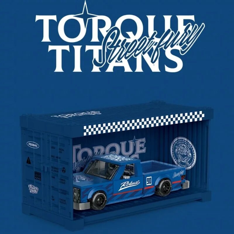PowerBlock Pickup Trucks Sea Breeze Knight 8-Wide 1:32 Scale Car Technic Игрушки Кубики