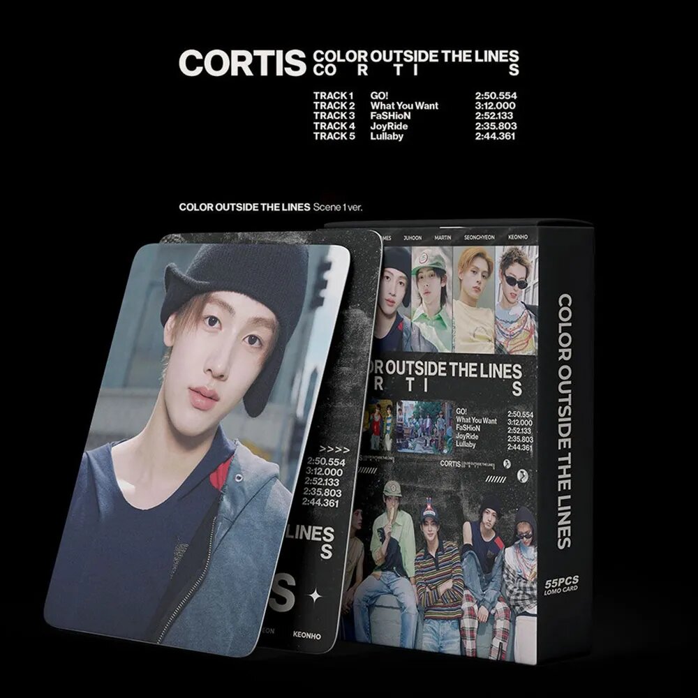 CORTIS 55 шт. 1-й мини-альбом COLOR OUTSIDE THE LINES, фотокарточки, коллекционные постеры K-POP 2025
