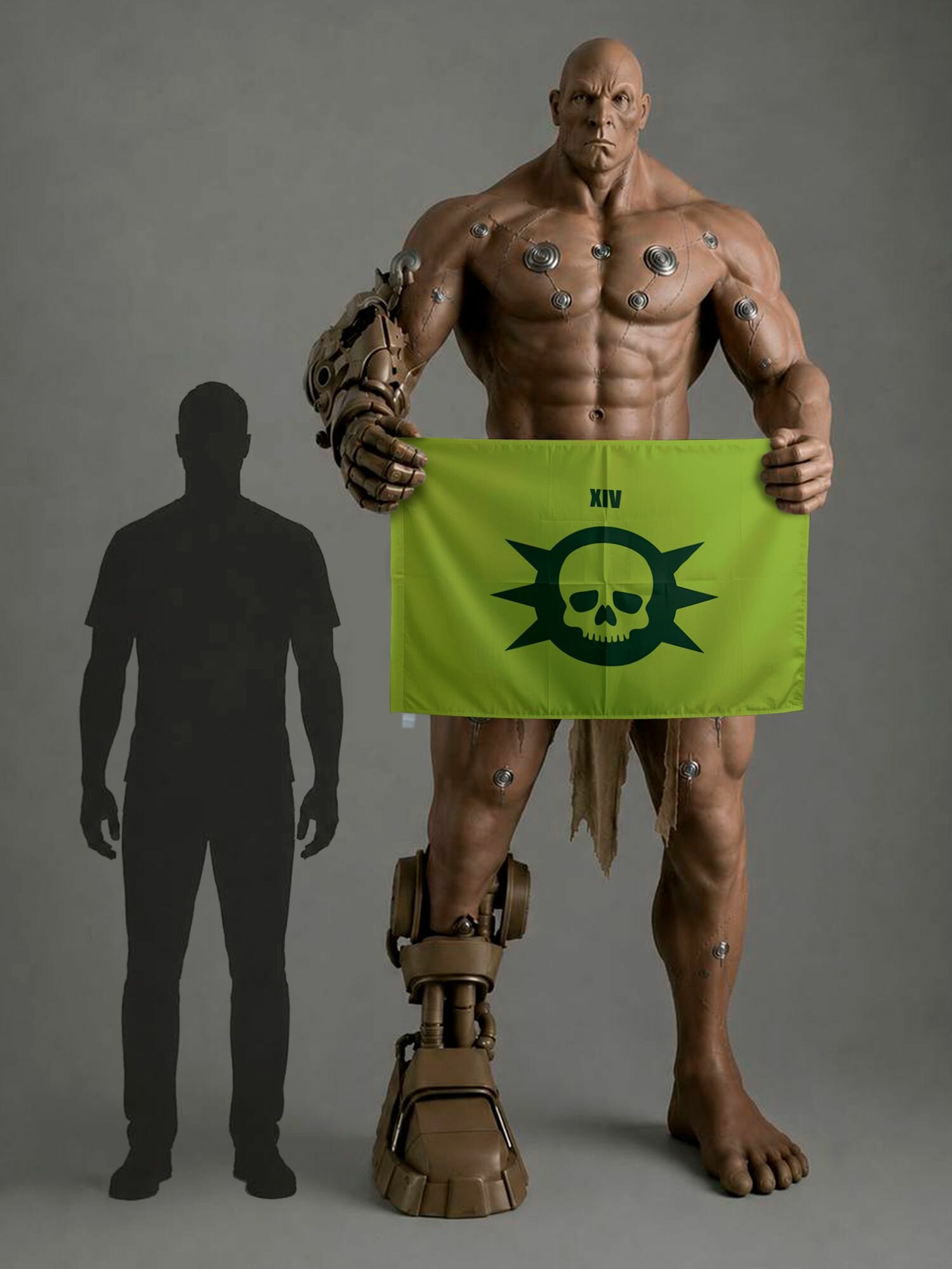 Флаг легиона Гвардия Смерти Космодесант Астартес Вархаммер Warhammer 40000, 90х135 см, на сетке для улицы, для флагштока