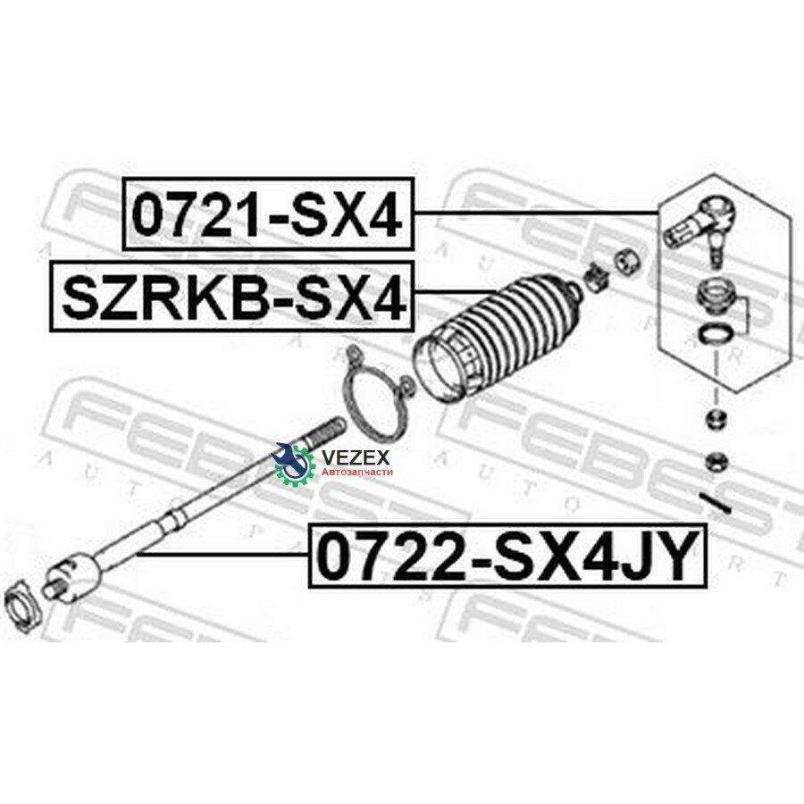 FEBEST 0722-SX4JY Тяга рулевая