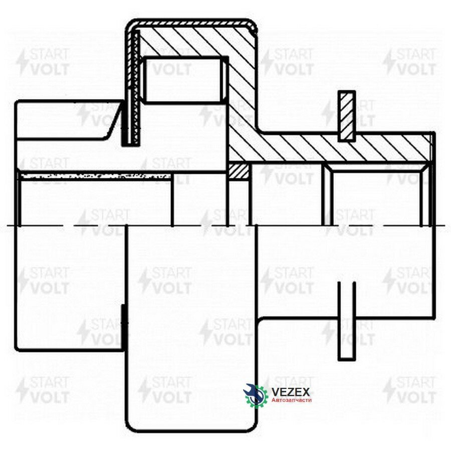 STARTVOLT VCS 0809 Привод стартера (бендикс) для а/м Hyundai Starex (07-) 2.5CRDi (VCS 0809)