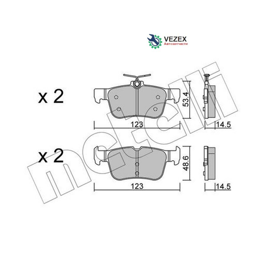 METELLI 22-1040-2 Колодки тормозные