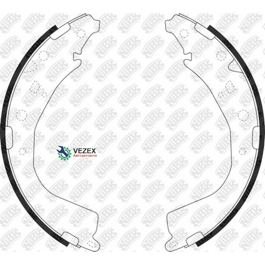 NIBK FN0686 Колодки тормозные барабанные
