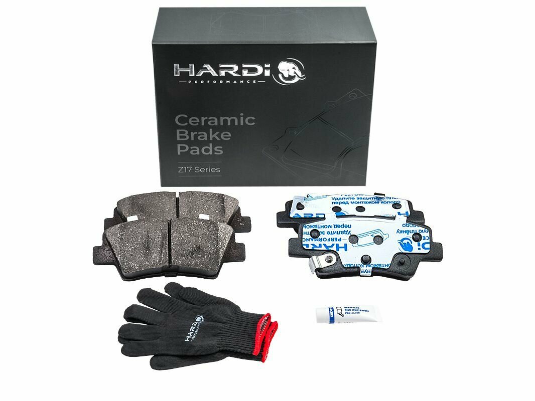 Задние тормозные керамические колодки Hardi Z17 на FAW / GEELY / HYUNDAI / KIA