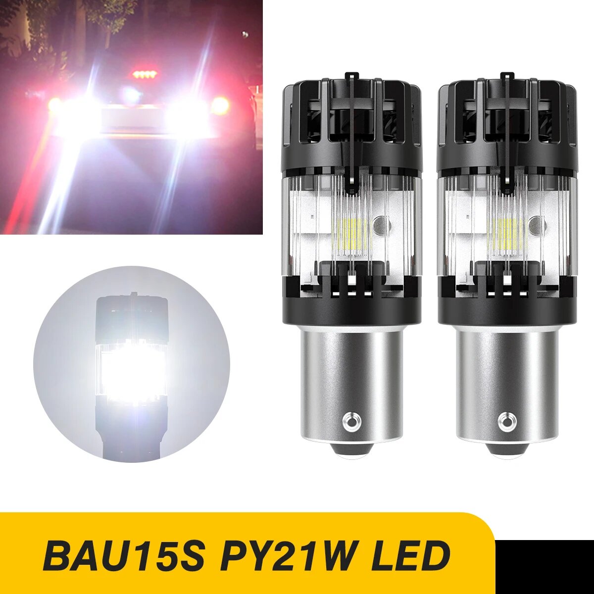 2 шт. 1157 BAY15D P21/5W Canbus светодиодные автомобильные фонари супер яркий янтарный DC 12 В без ошибок 21 Вт для Peugeot 308 SW EXPERT 3008
