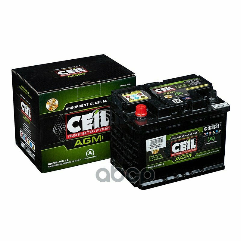 Аккумулятор CEIL DIN AGM DIN60-AGM-L2 R CEIL арт. DIN60AGML2R