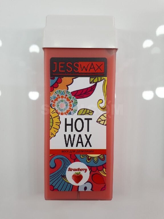 Воск для депиляции JessNail в картридже клубника STRAWBERRY 100 мл (Италия)