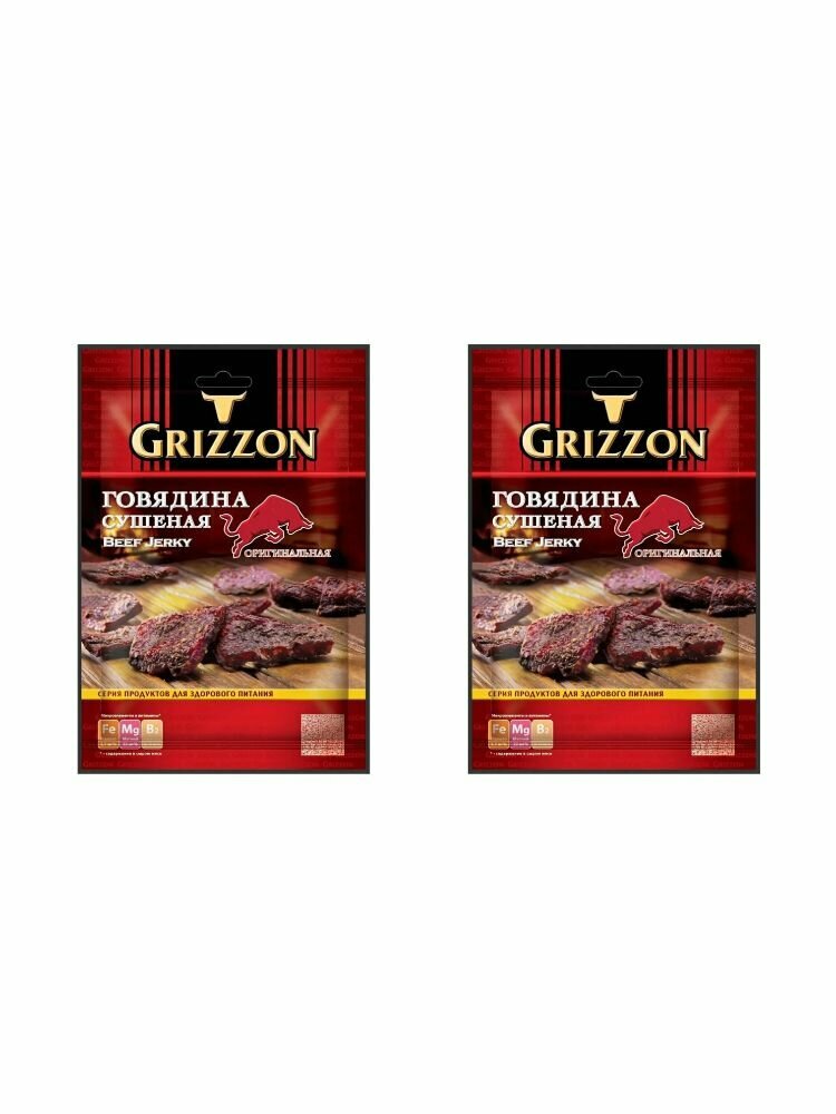 Grizzon Говядина сушеная, 36г, 2 уп