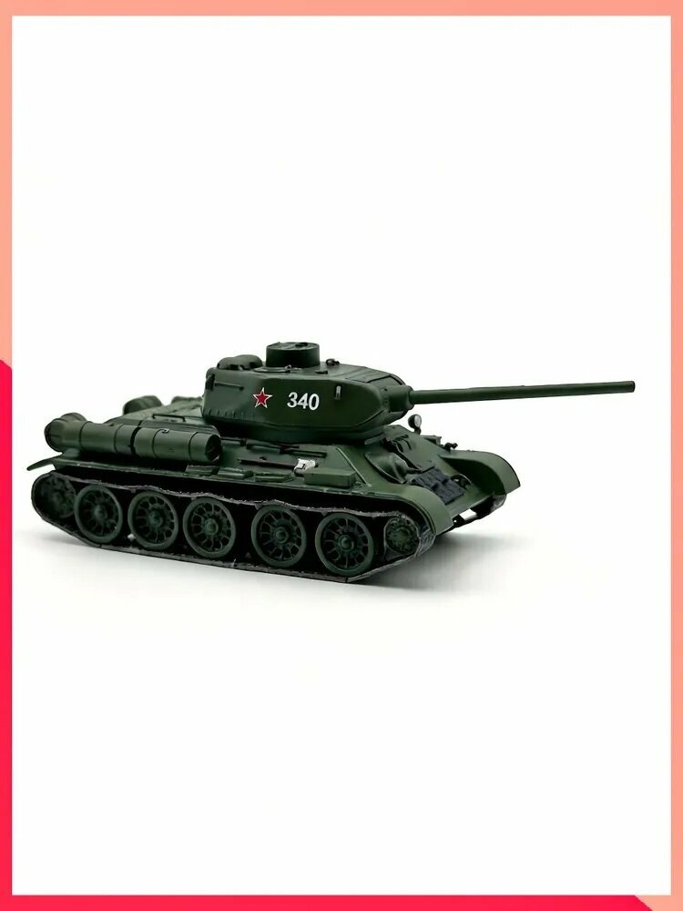 Готовая модель танка Т-34 в масштабе 1:72, серийный номер 340, точная сборка, металлические детали, сборка не требуется Отлично подходит для коллекционеров и подарков.