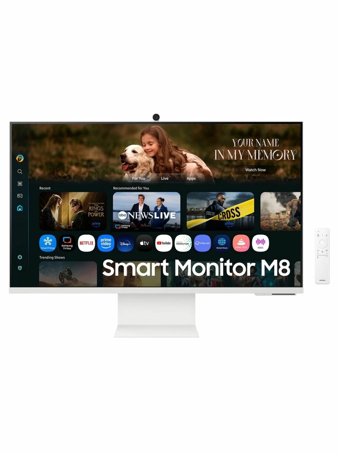 Монитор Samsung 32" S32FM803UI, 3840x2160, VA, 60 Гц, HDMIx2+USB-С+USB2.0x2, белый
