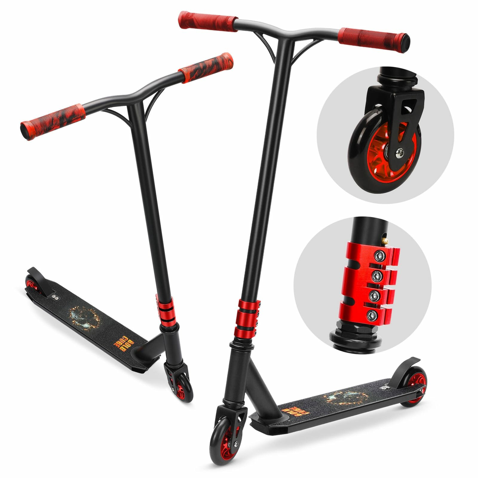 DECATHLON Самокат Decathlon BOLDCUBE Deluxe, красный