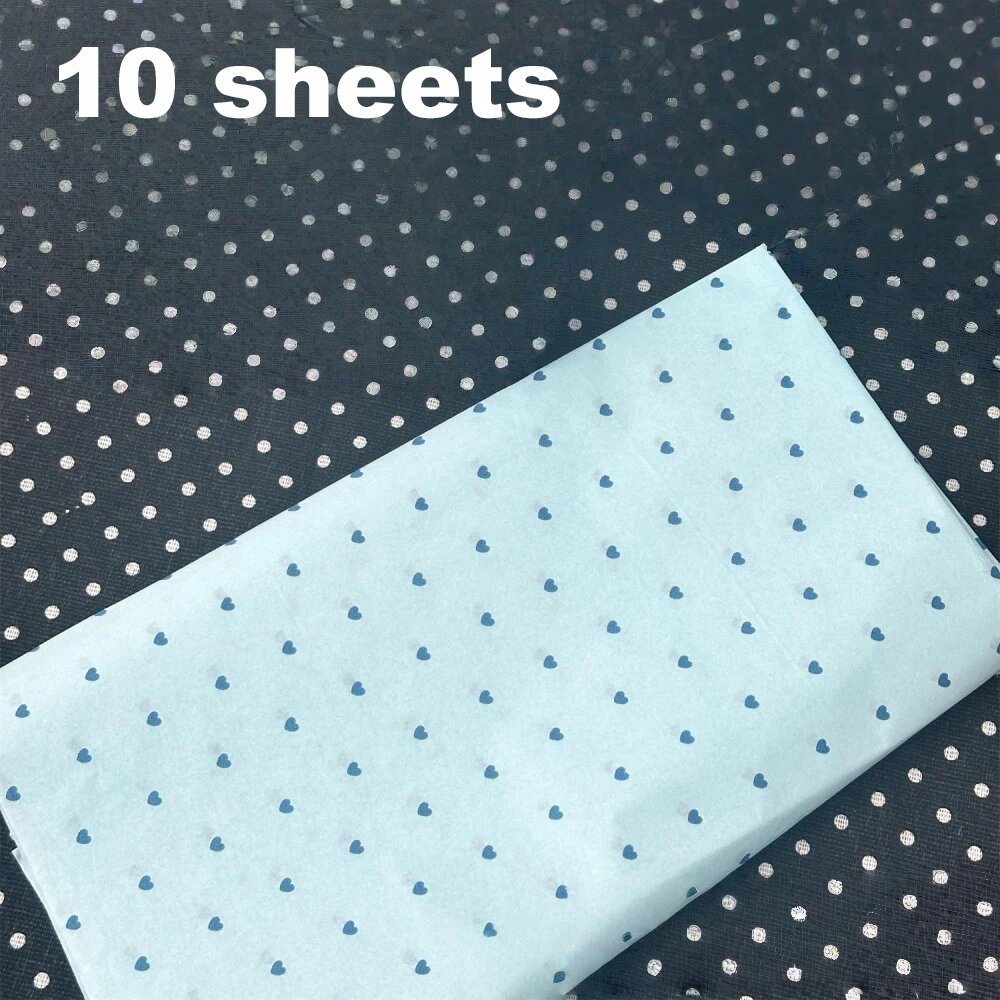 Подарочная бумага с сердечками 50x50 см 10 sheets
