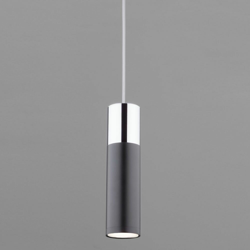LED светильник подвесной в стиле лофт Eurosvet 50135/1 LED / подвесной светильник хром/черный.