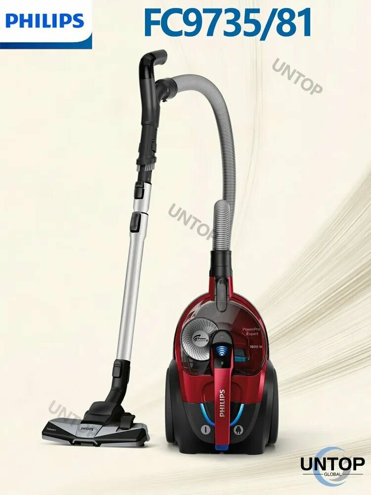 Напольный пылесос Напольный пылесос PHILIPS FC9735/81(CN), черный, красный, черный, красный