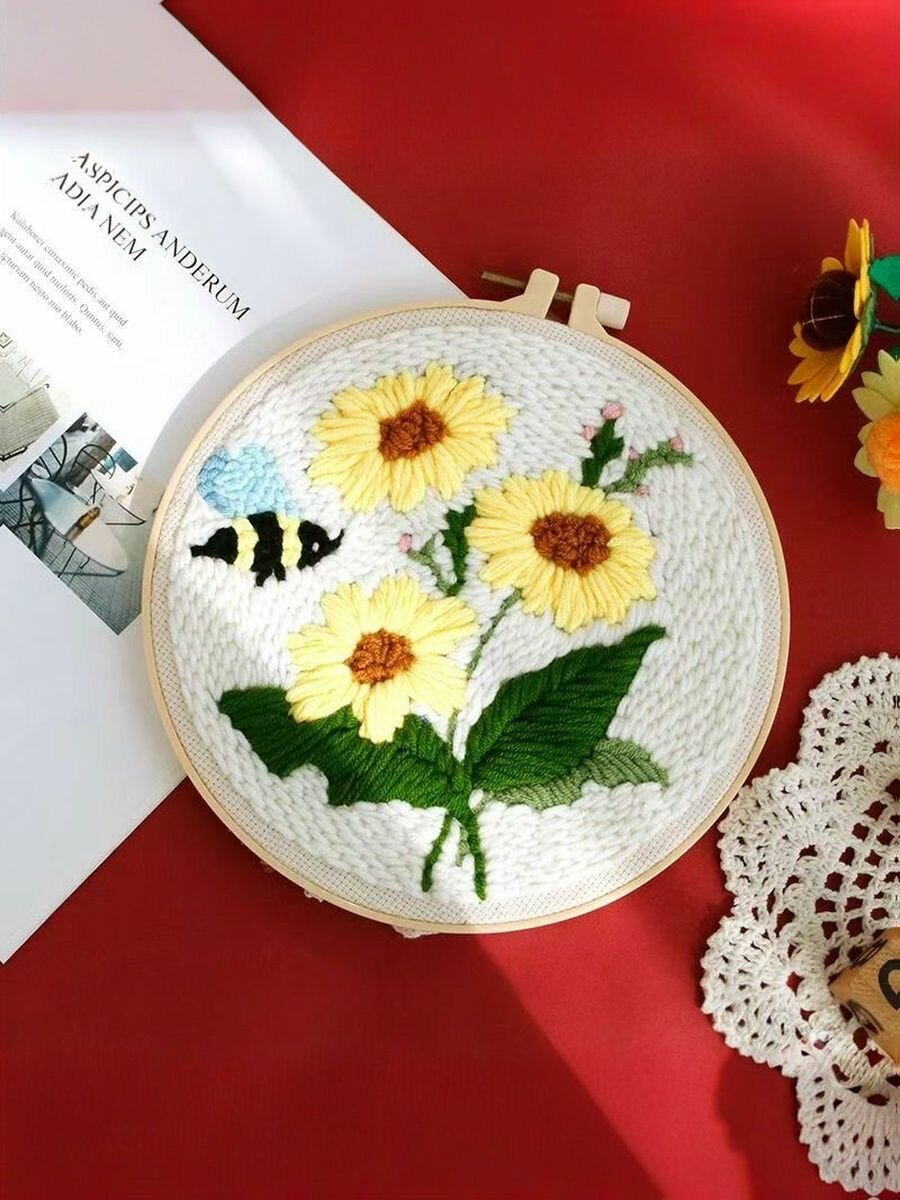 Embroidery Kit Rug Carpet , Набор для вышивания, вышивания кармашком 20x20cm