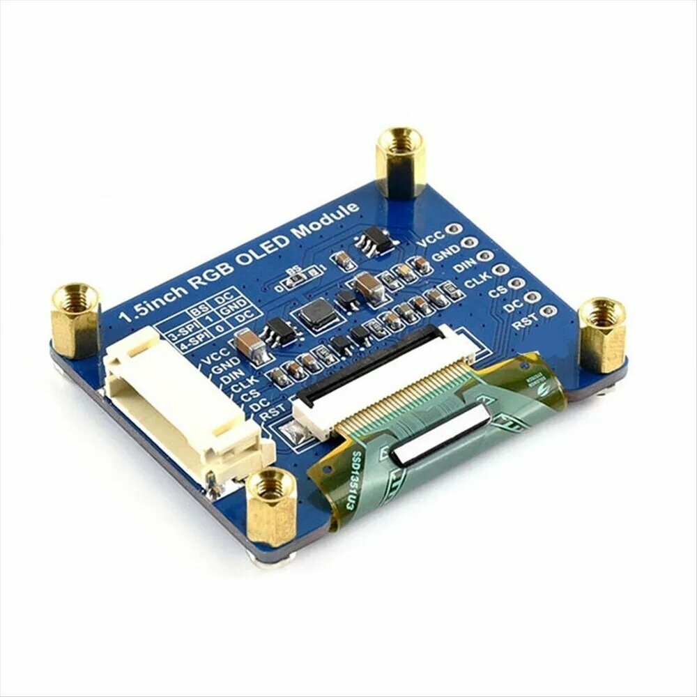 1,5-Дюймовый RGB OLED-Дисплей Для RPI Zero 2 W 3 3A 3B