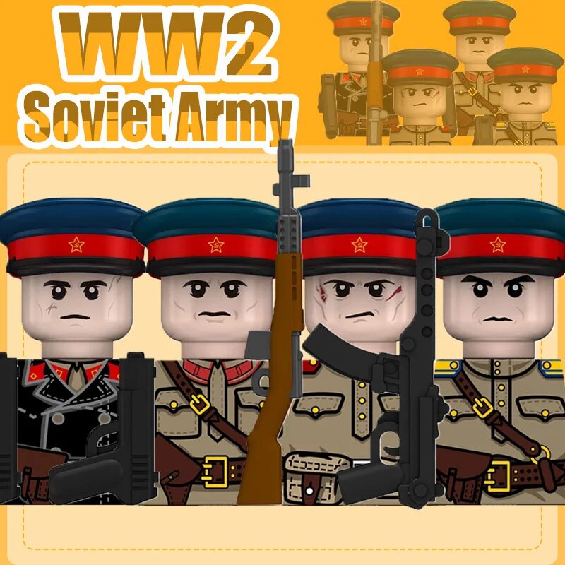 MOC Гражданская война США набор фигур светло-зеленый