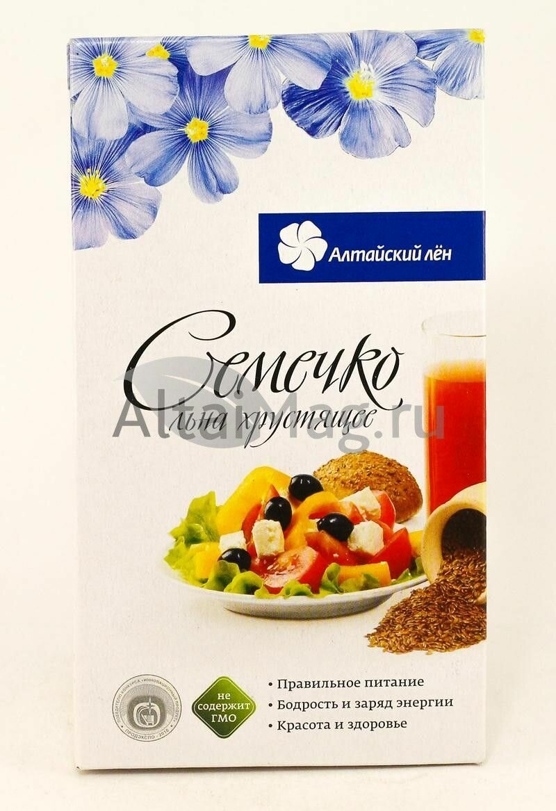 Пищевая добавка Алтайский лен льна семечко хрустящее 100 г 0137
