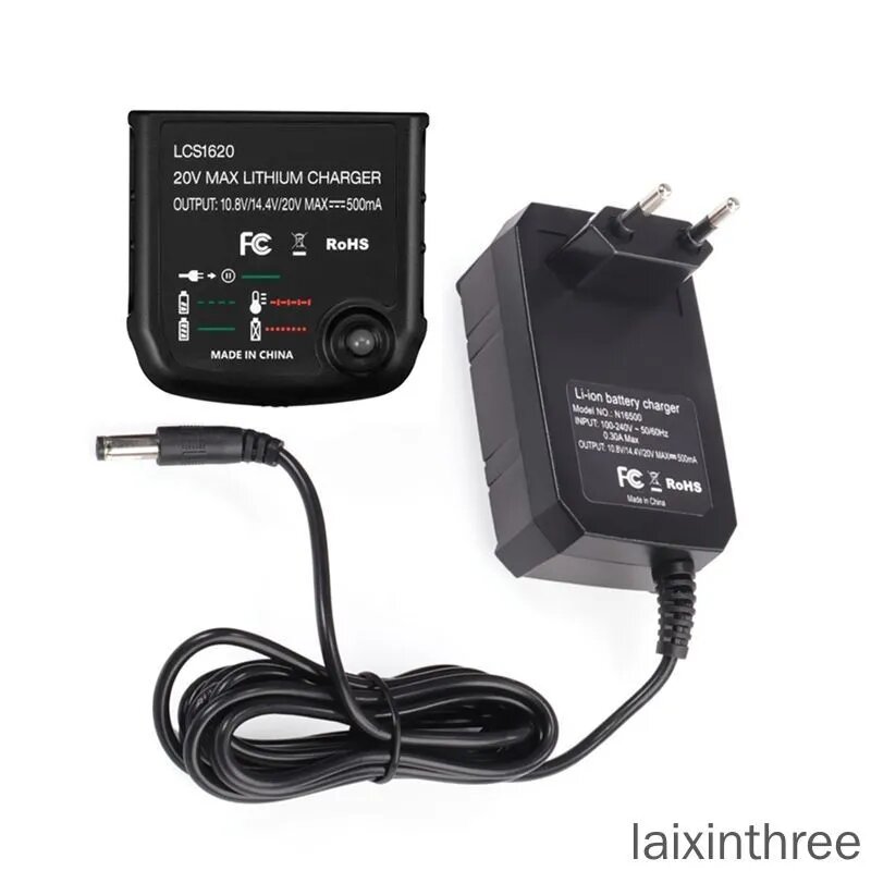Зарядное устройство для литиевых аккумуляторов, совместимое с Black Decker 10,8 В, 14,4 В, 20 В LBXR20, вилка европейского стандарта