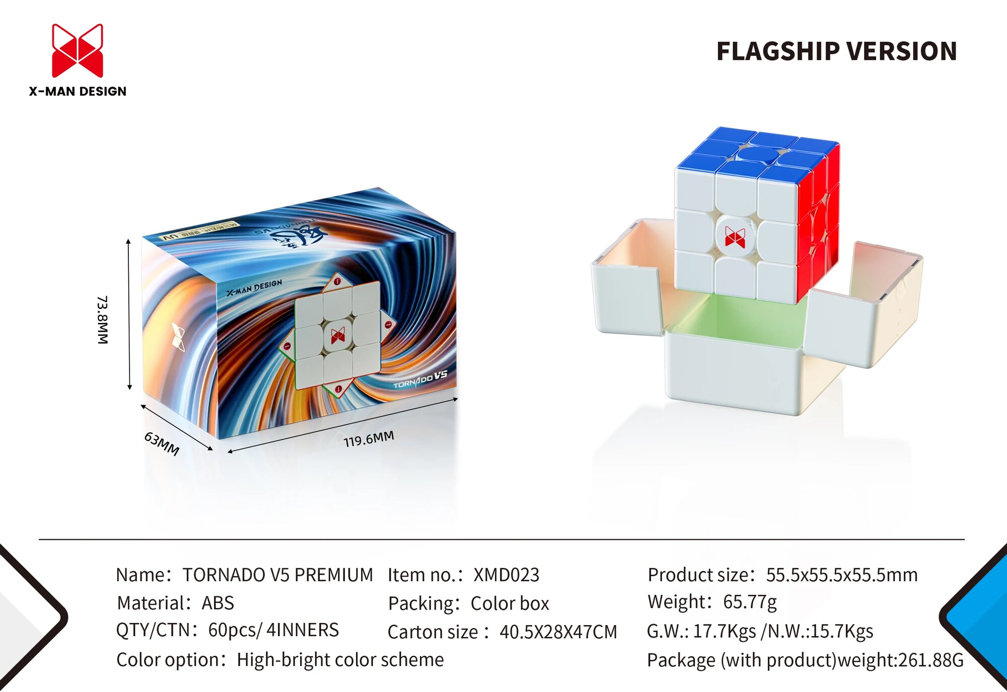 QiYi X-Man Tornado V5M магнитный кубик 3x3 Flagship UV
