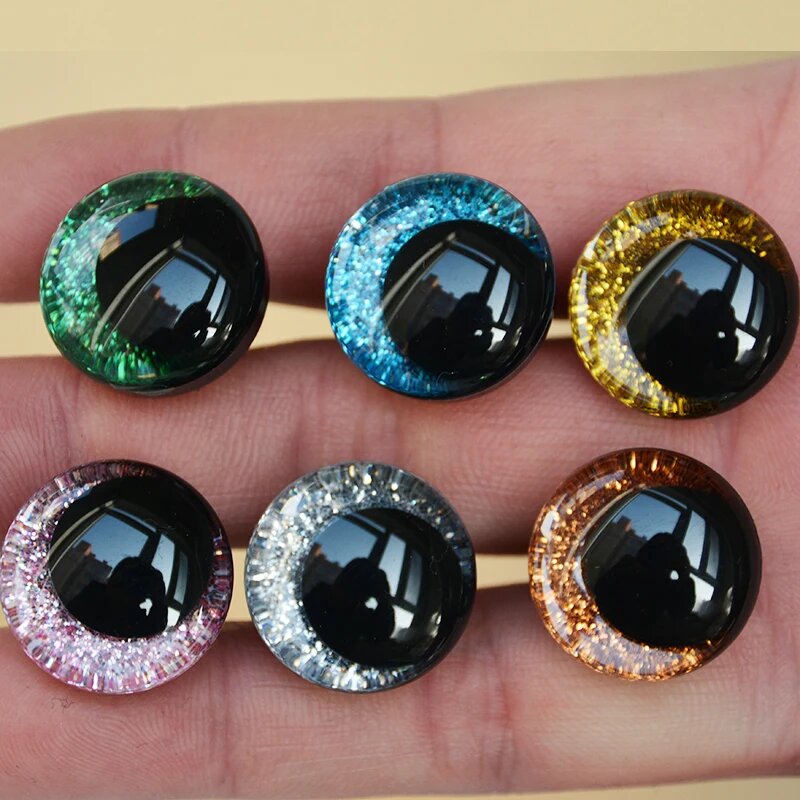 12 шт. 3D-глазки для кукол Corn Flower 12-30 мм mixed color, 20mm