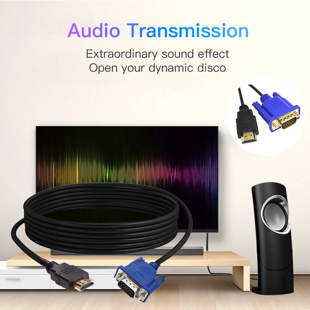 Шунмайи HDMI-VGA кабель конвертер 1080P