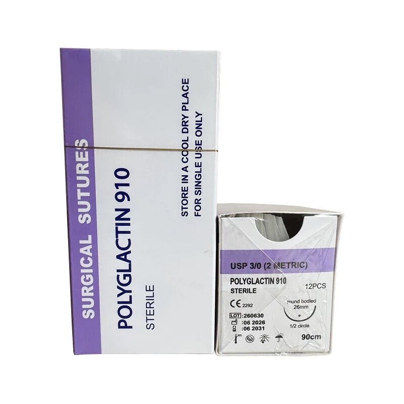 Хирургические швы Polylactin 910, USP 3/0 (0.2), 12 шт, 90 см