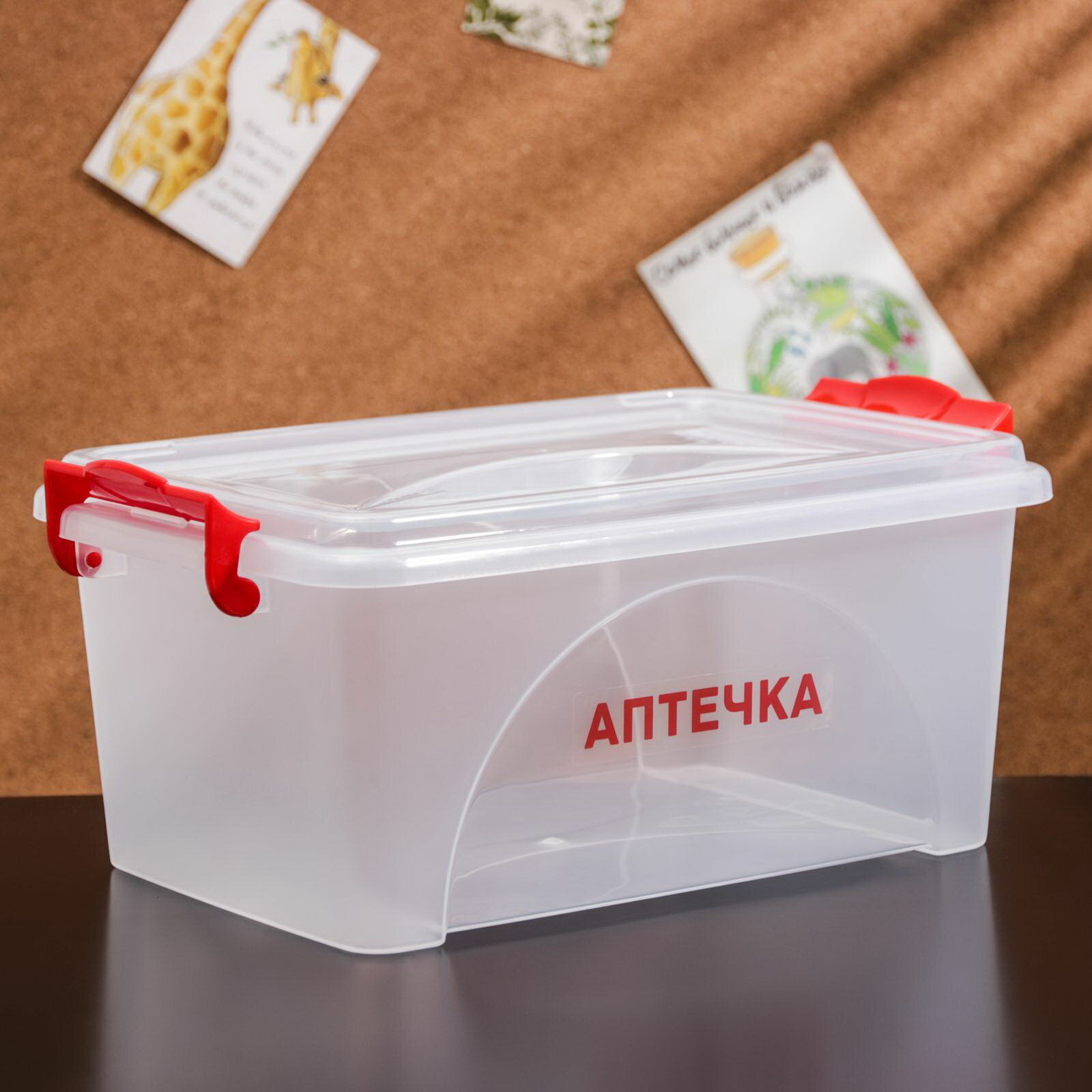 Контейнер прямоугольный "Аптечка", 4.5 л, с ручками, вид: контейнер